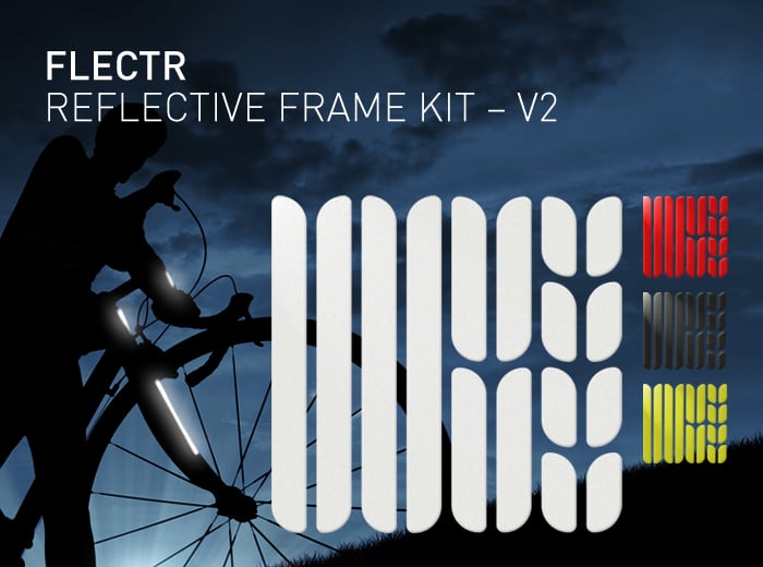 FLECTR REFLECTIVE FRAME KIT - bike frame reflectors